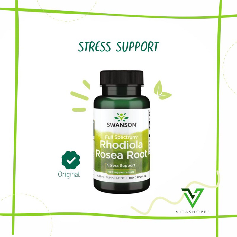 Swanson Rhodiola Rosea Root 400mg 100 capsules BEST BY 4/2026 | Shopee ...