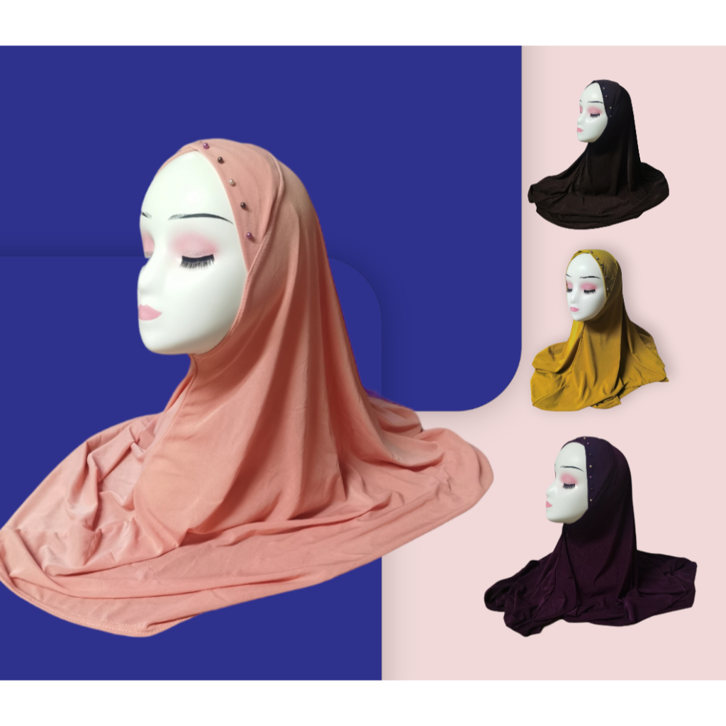 muslim solid color hijab plain hijab long 70cm school students ...