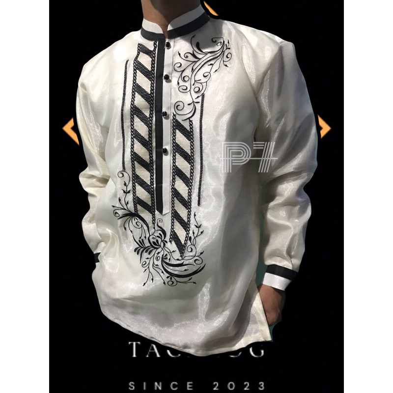BARONG TAGALOG (Black/Cream) | Shopee Philippines