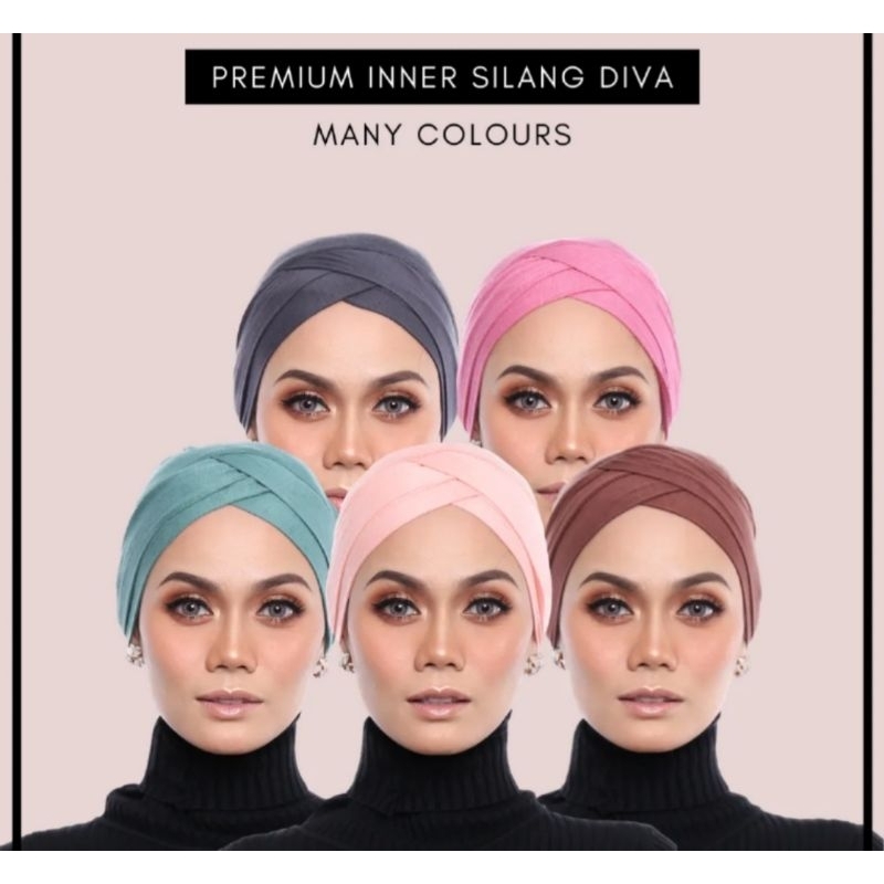 crisscross inner hijab with rope 100% cotton jersey & stretch | Shopee ...
