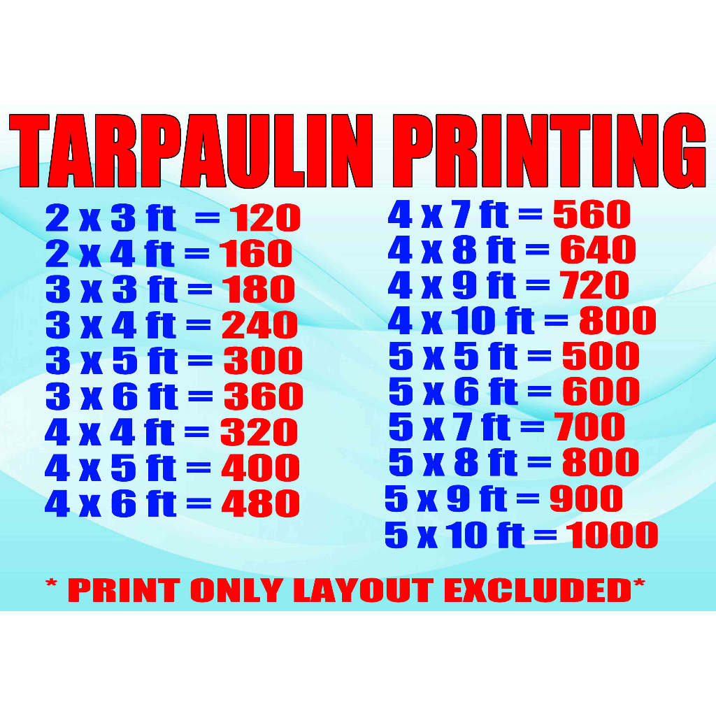 TARP PRINTING | Shopee Philippines