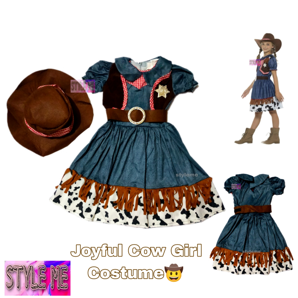 Joyful Cow Girl Costume Cosplay Role play For Kids | Shopee Philippines