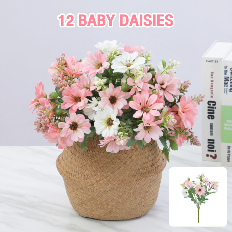 12 small daisies artificial bouquet fresh Dutch chrysanthemum fake ...