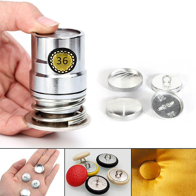 100 Sets Metal Round Cover Buttons Kit(36#) 36L Fabric Cover Button ...