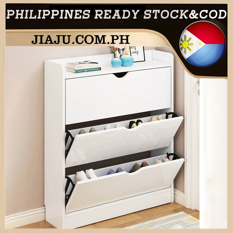 ⚡️COD⚡️Modern Shoe Cabinet Flip Shoe Rack Door Side Shoe Organizer With ...