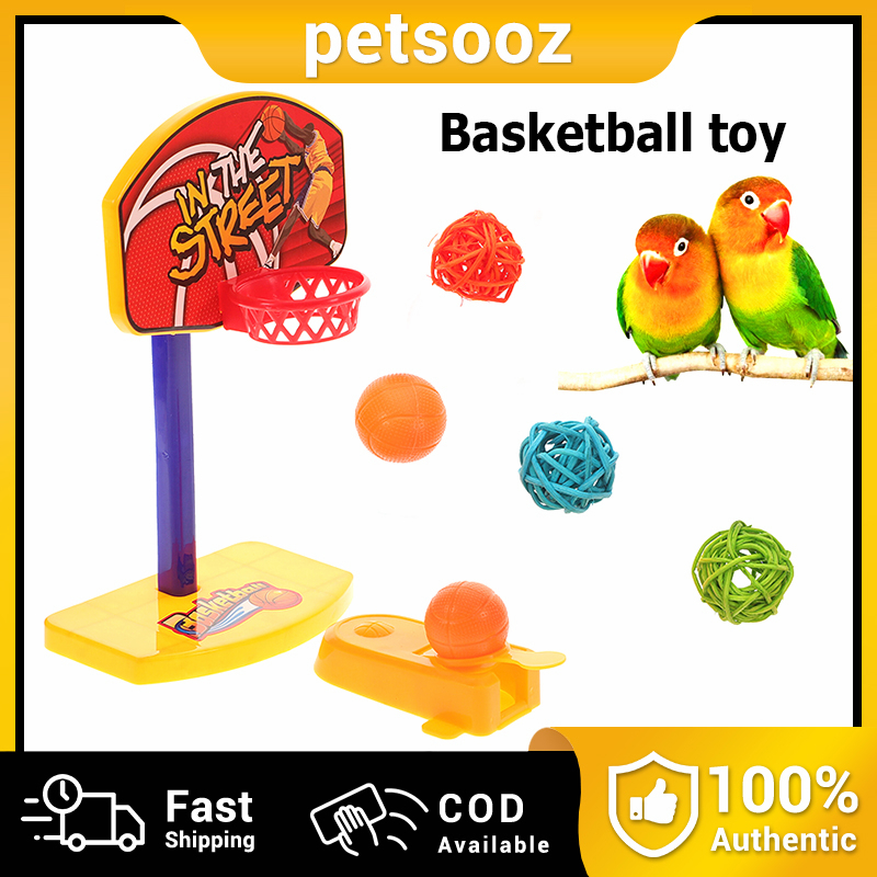 1 Set Parrot toys Bird basketball toy with 5pcs training ball for ...