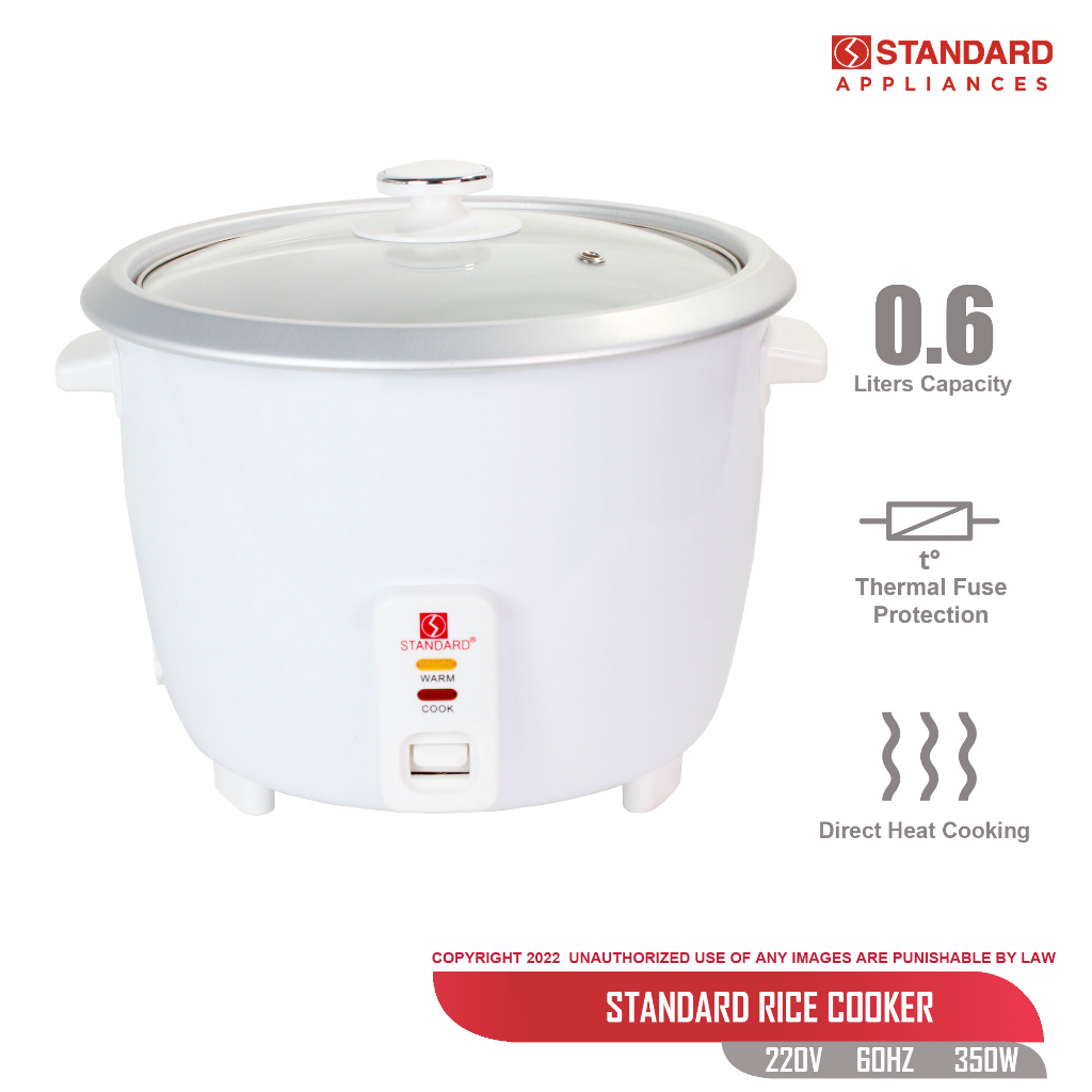 Standard Rice Cooker 0.6L (plain white) SRG 0.6L | Shopee Philippines