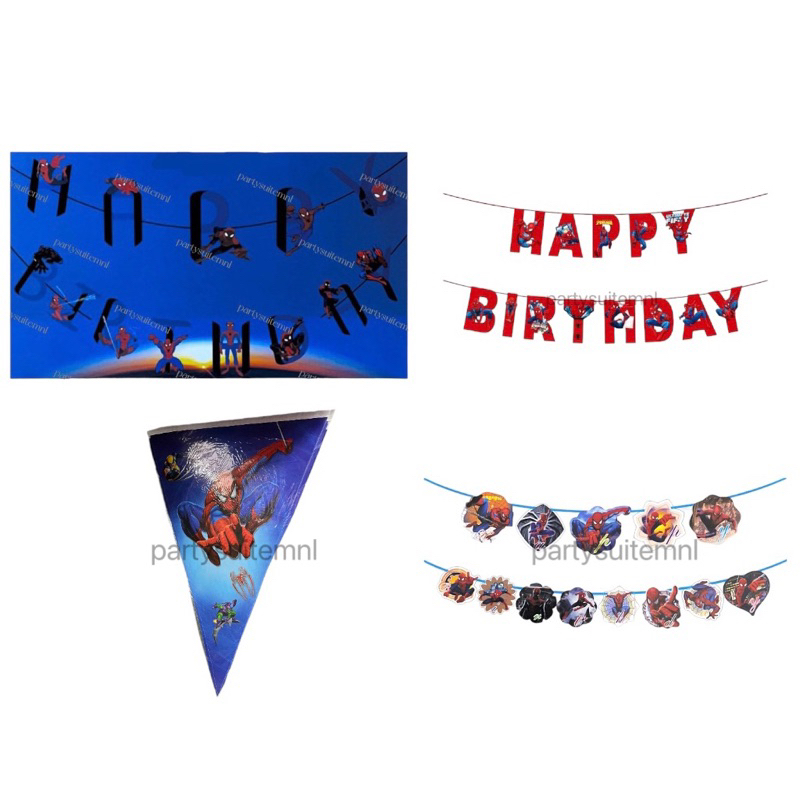 Spiderman Theme Birthday Banner/ Banderitas Decoration | Shopee Philippines