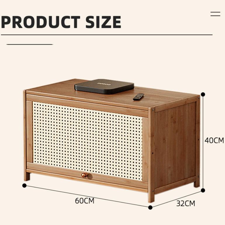 TV Cabinet Bamboo Modern Minimalist HomeTV Rack Cabinet Storage ...