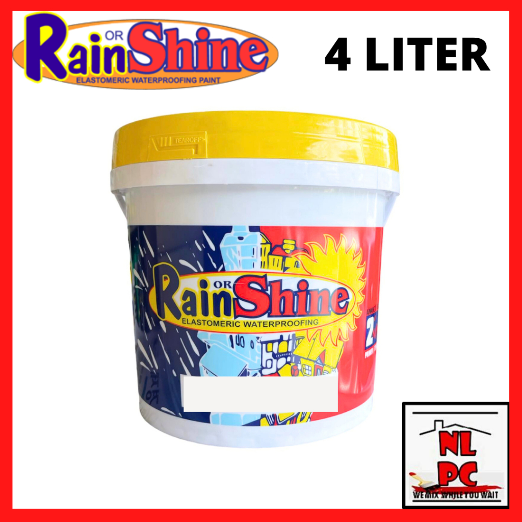 RAIN OR SHINE ELASTOMERIC WATERPROOFING PAINT 4 LITERS | Shopee Philippines