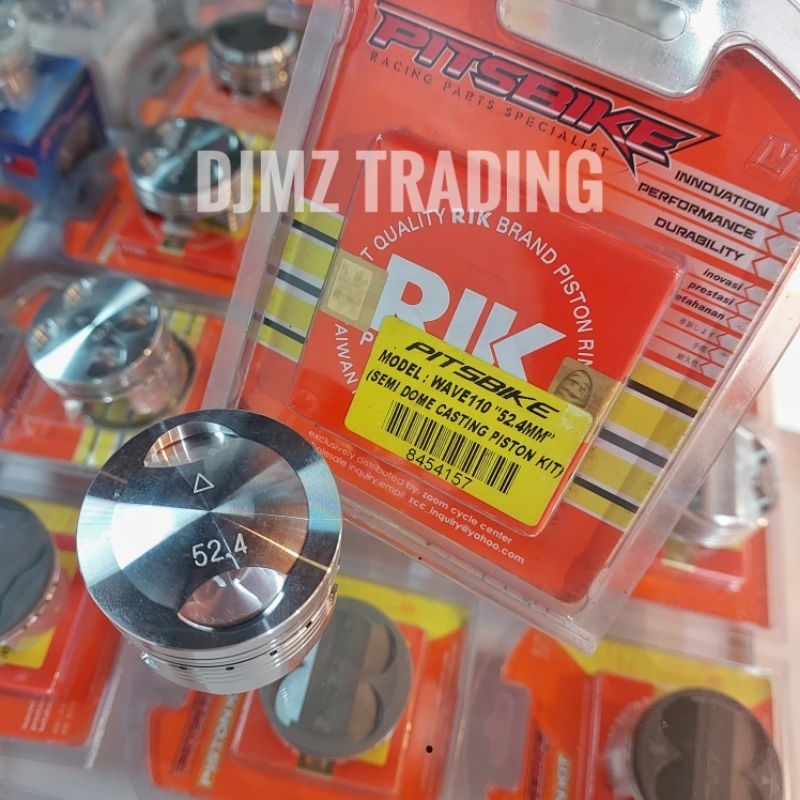 WAVE, XRM 110 | (52.4mm) Piston Kit Set w/Ring (SEMI-DOME) | Cast ...