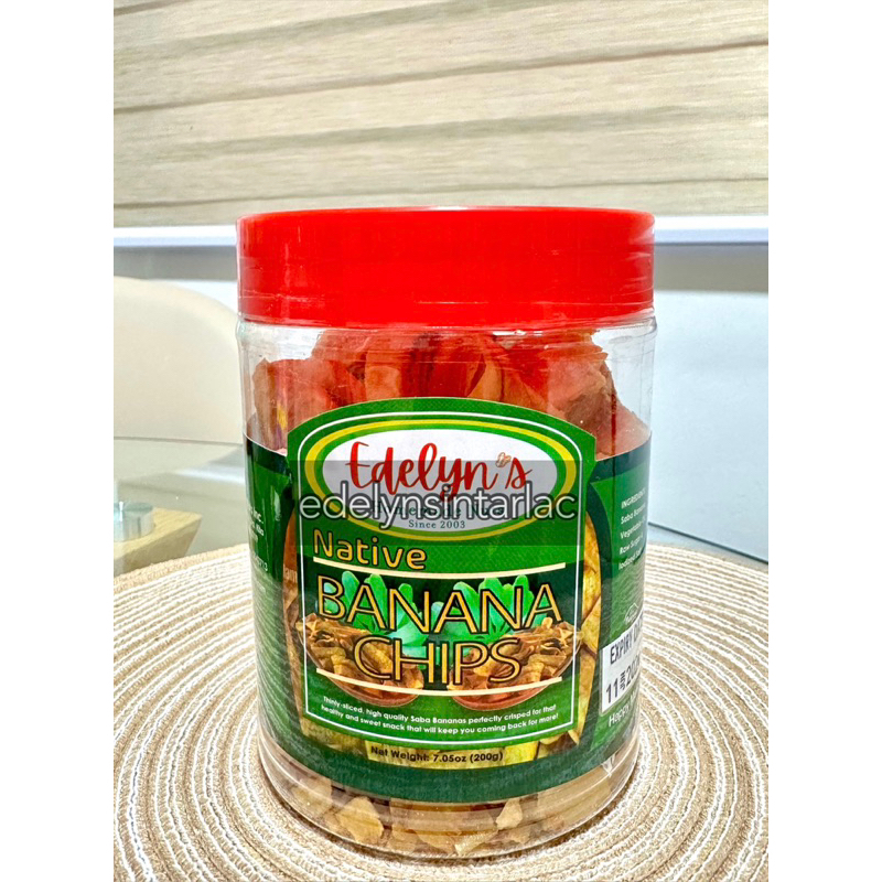 BANANA CHIPS - Edelyn’s Native Banana Chips 200g | Shopee Philippines