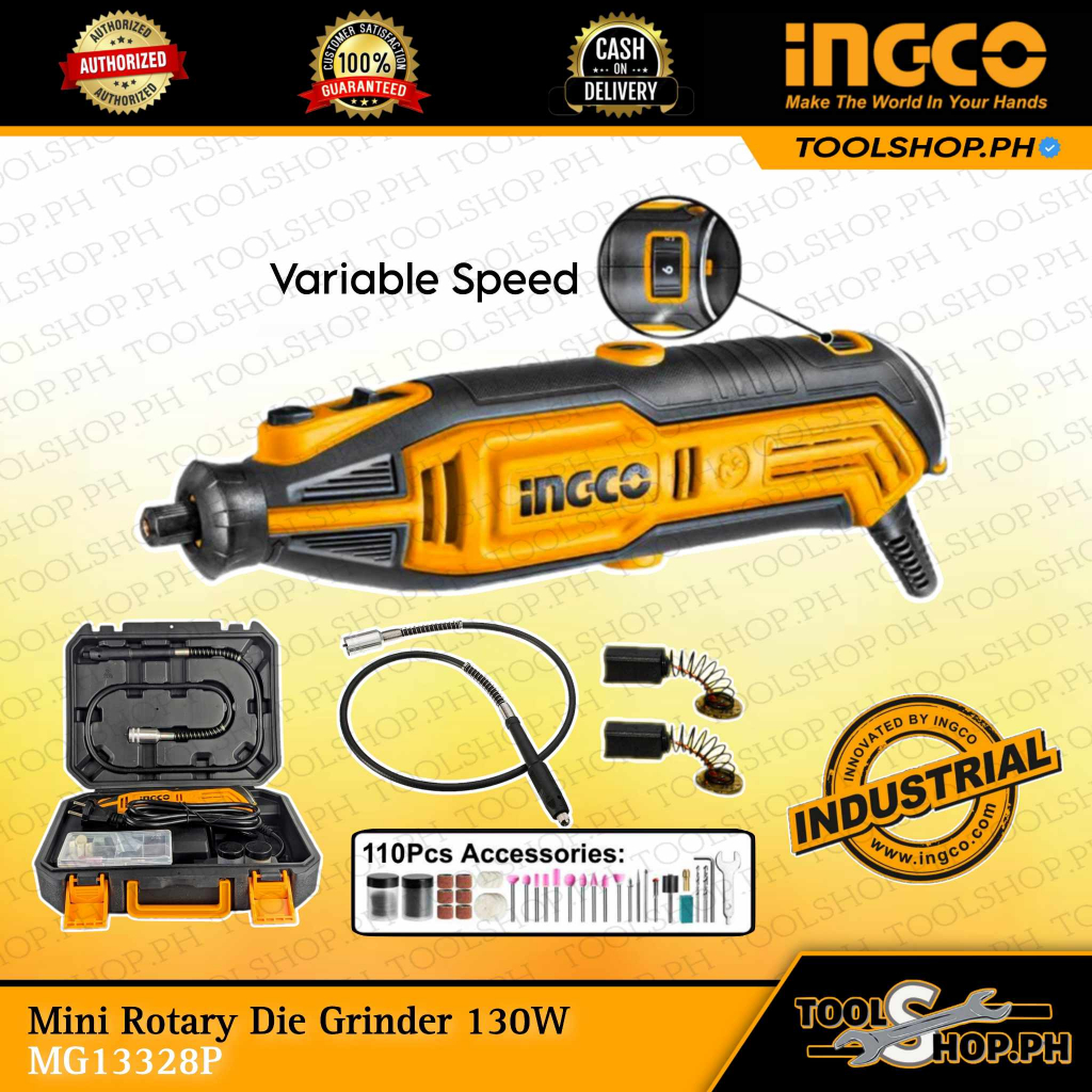 INGCO Mini Die Grinder 130W MG13328P with 109pcs accessories | Shopee ...
