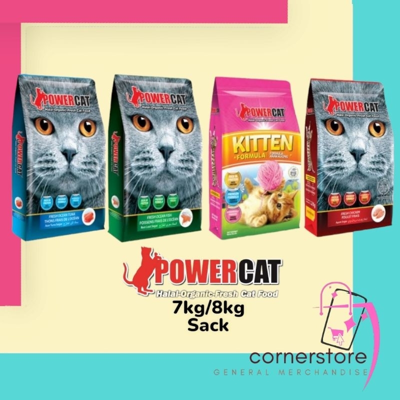 POWERCAT Dry Cat Food 7kg/8kg Sack | Shopee Philippines
