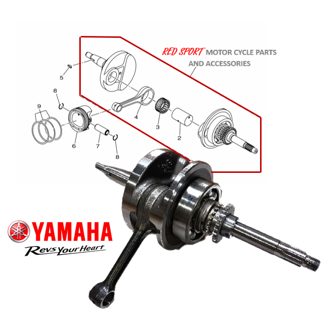 CRANKSHAFT ASSY / SEGUNYAL FOR AEROX V1 YAMAHA GENUINE PARTS | Shopee Philippines