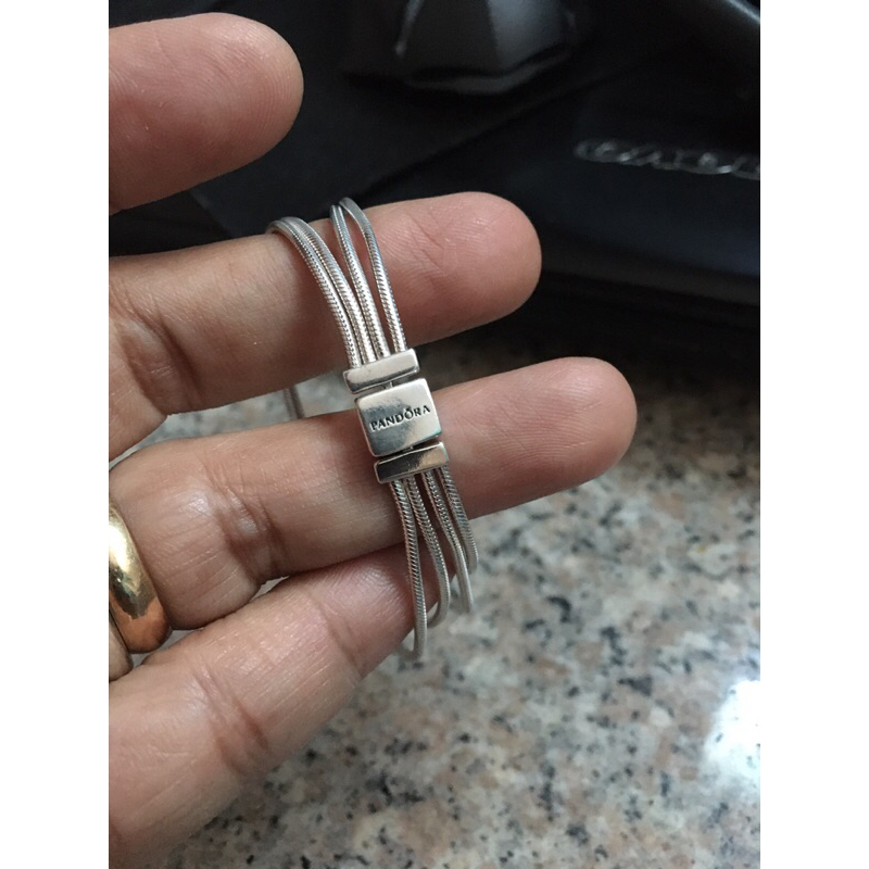 preloved pandora multi strain reflexion bracelet size 18cm no box ...
