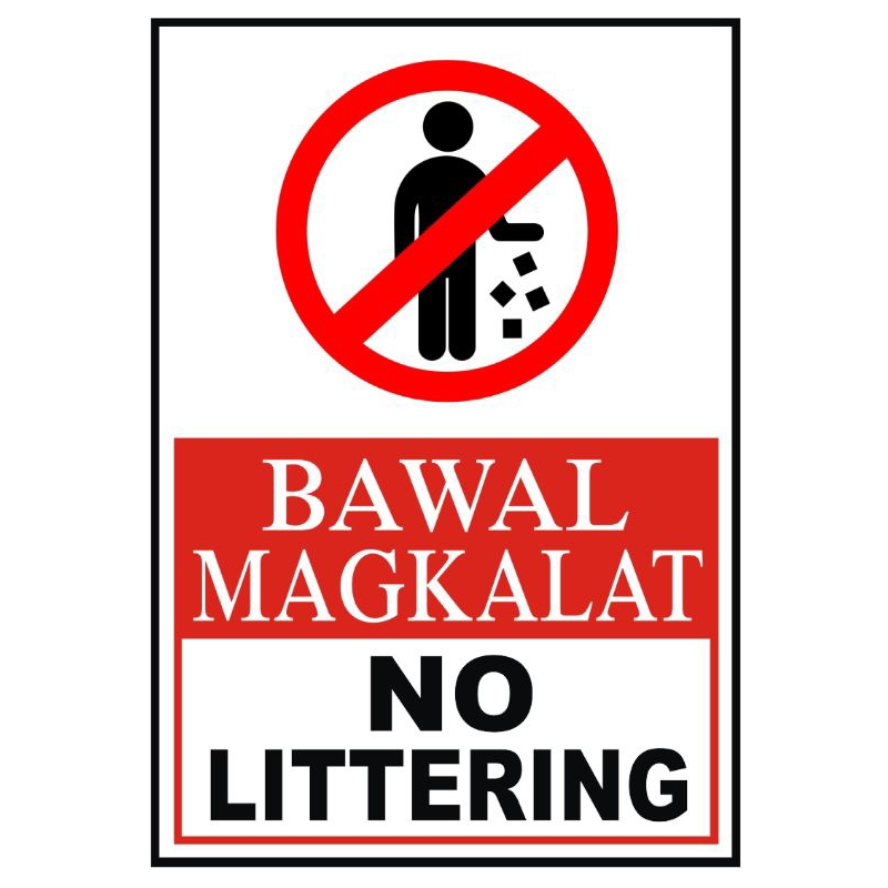 PVC Plastic material signage A4 size signage bawal ang tsismosa no ...