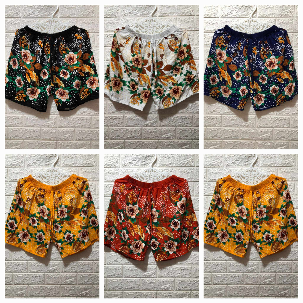 CHALLIS Printed Short for women [upto Large] | Shopee Philippines