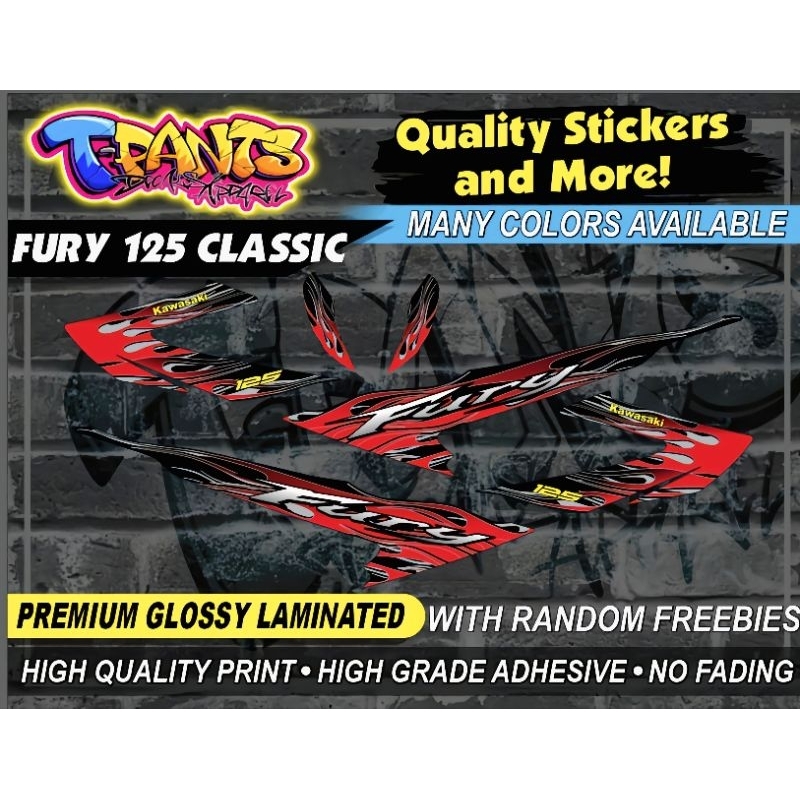 FURY 125 CLASSIC FIRE EDITION STICKER DECALS | Shopee Philippines