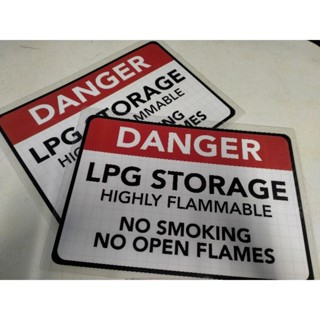Danger LPG Storage Sign / Laminated Signage / Sign Board | Shopee ...
