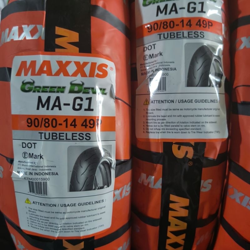 MAXXIS MA-G1 TUBELESS TIRE 80/80/14. 90/80/14. 100/80/14 FREE SEALANT AND PITO | Shopee Philippines