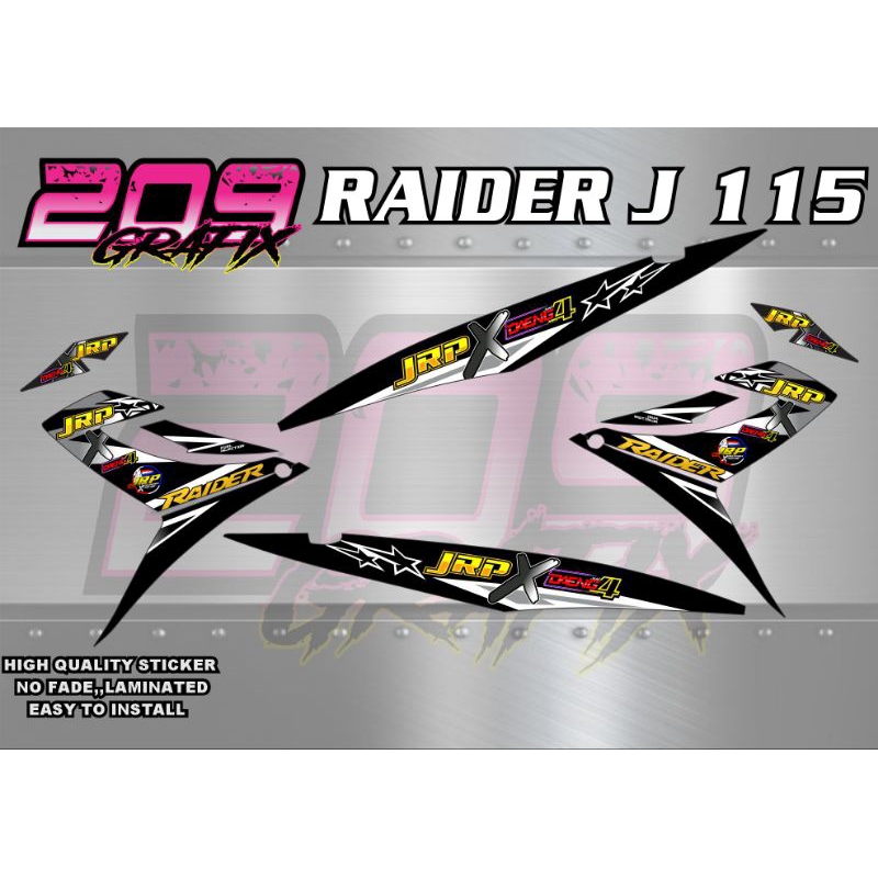 Suzuki Raider J 115 decals sticker, Laminated | Shopee Philippines