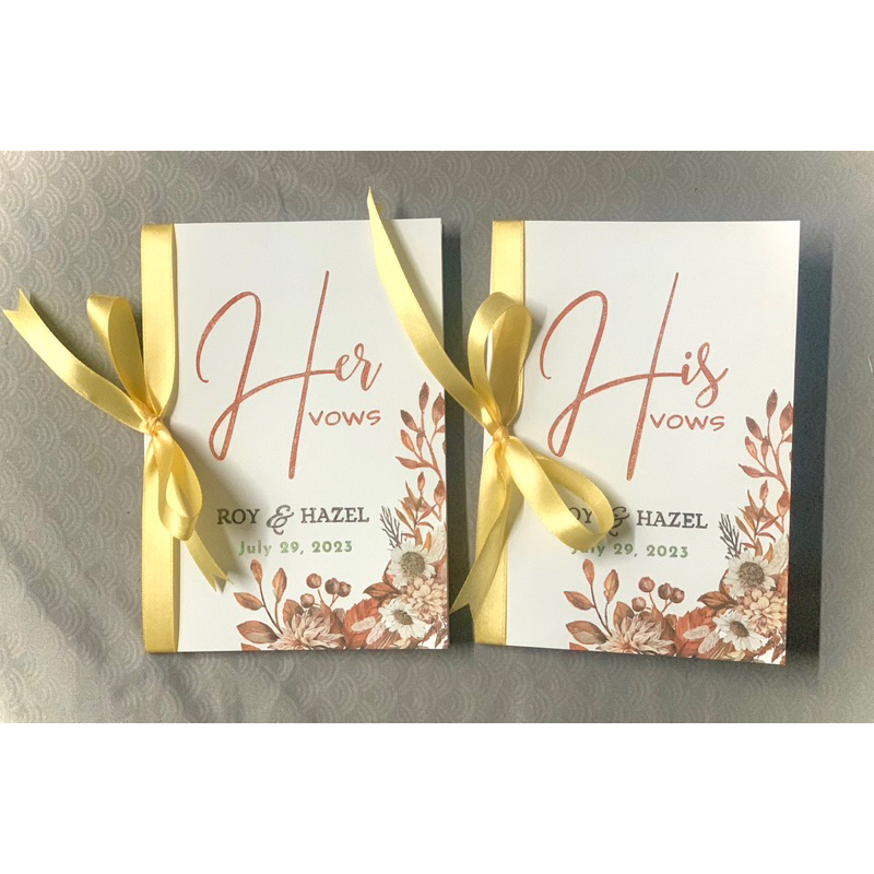 Personalized or Customized Wedding Vows Card | Shopee Philippines