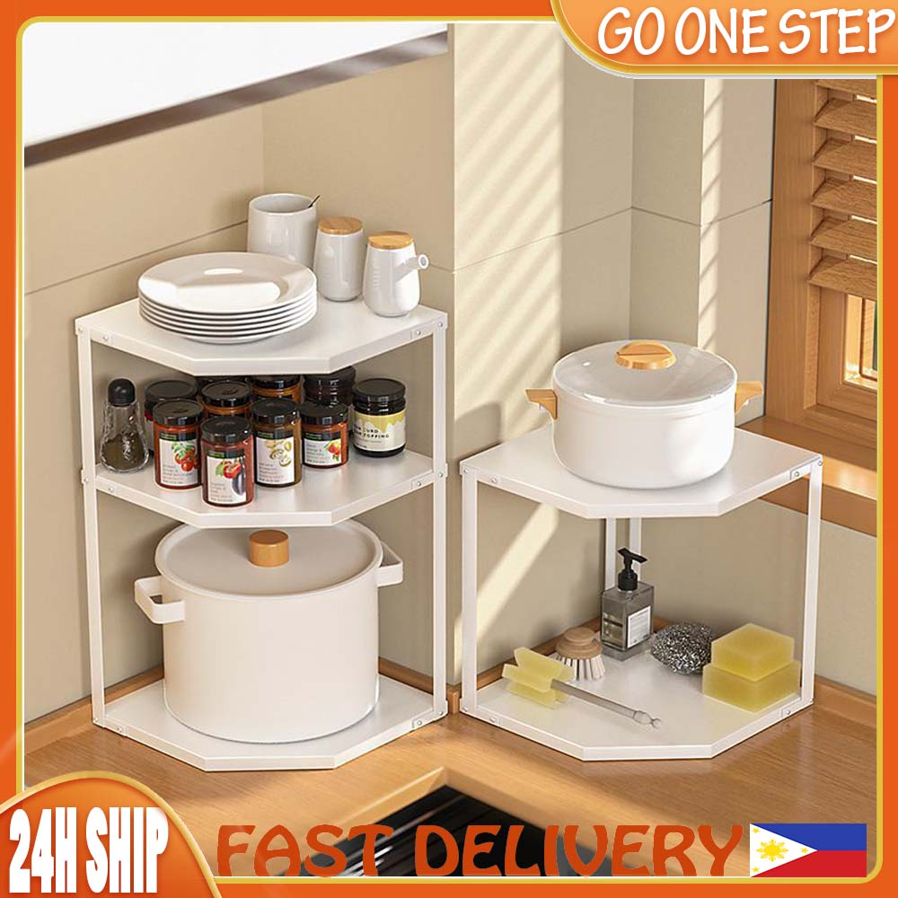 Pot Rack Corner Multi-layer Rack kitchen storage rack Kitchen Supplies ...