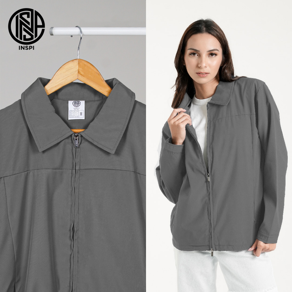 INSPI Originals Korean Bomber Jacket for Men & Women with Double Zipper ...