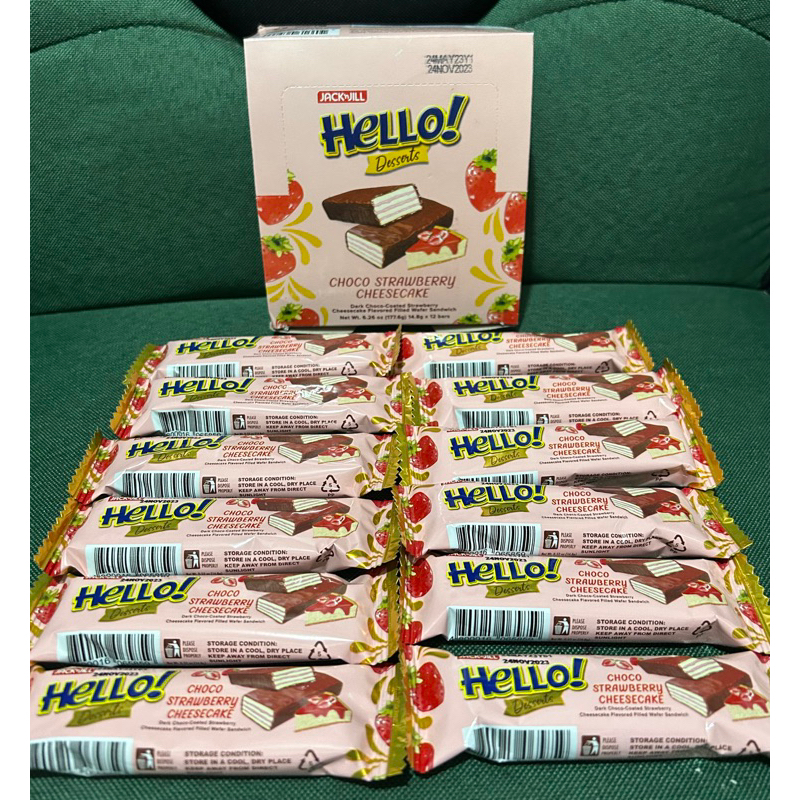 Jack ‘n Jill Hello Wafer Strawberry Cheesecake 12’s | Shopee Philippines