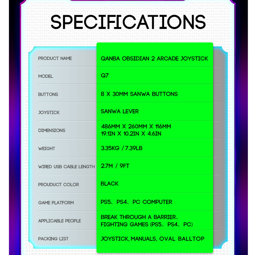 Qanba Obsidian 2 FightStick / Arcade Stick for PS3 /PC / PS4 / PS5 ...