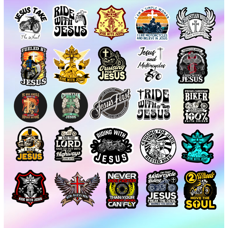 Ride with Jesus Motorcycle Bible Sticker Waterproof | Shopee Philippines