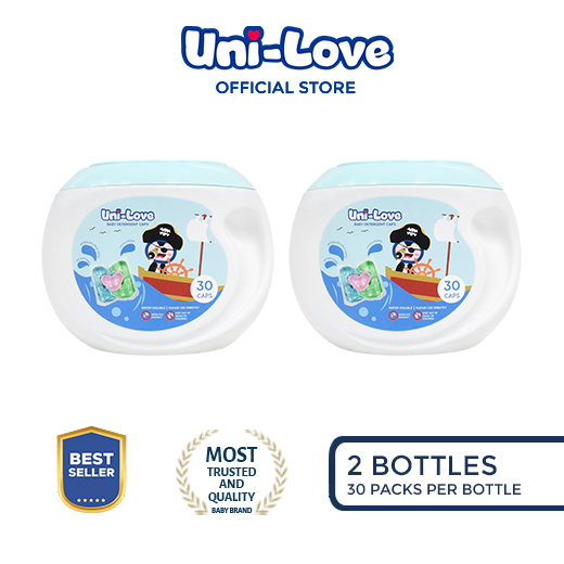 UniLove 3-in-1 Baby Detergent Caps 30's Bottle of 2 | Shopee Philippines