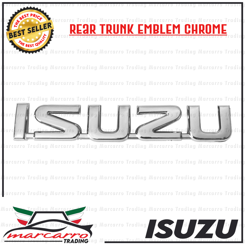 ISUZU Word Rear Trunk Emblem Chrome for ISUZU CARS | Shopee Philippines