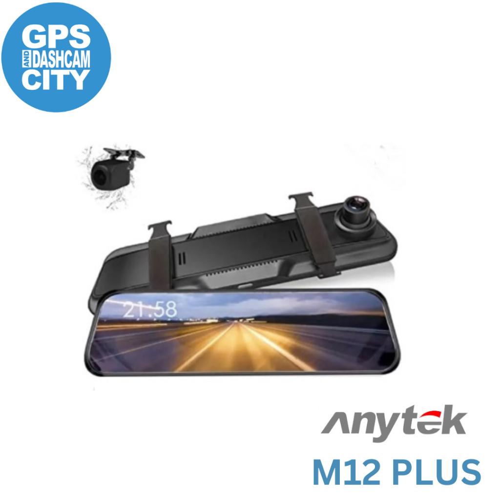 Anytek M12+ 9.66 Inch Large Screen Dual-Record Driving Recorder 2K ...