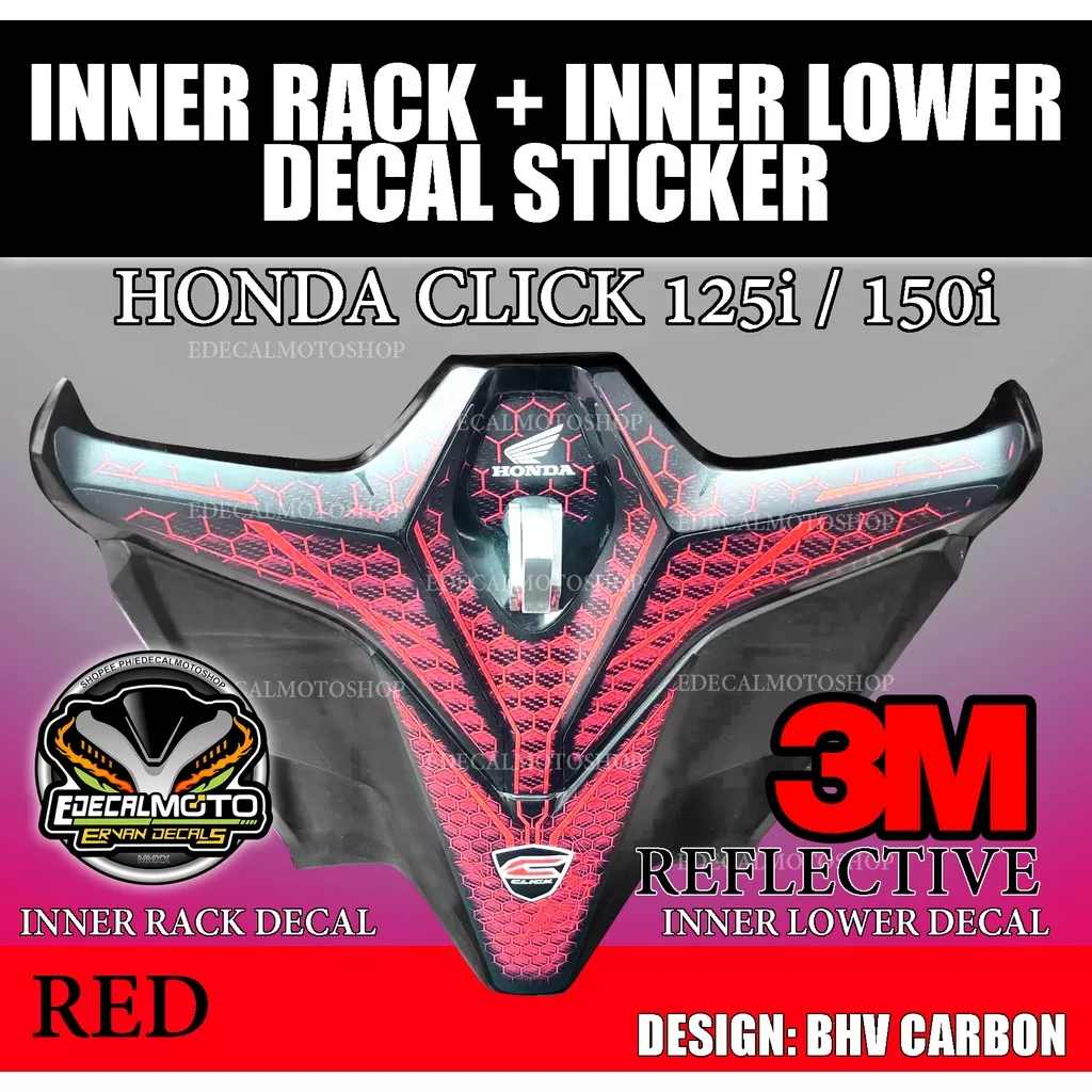HONDA CLICK VERSION 2 INNER BACK DECALS STICKER | Shopee Philippines