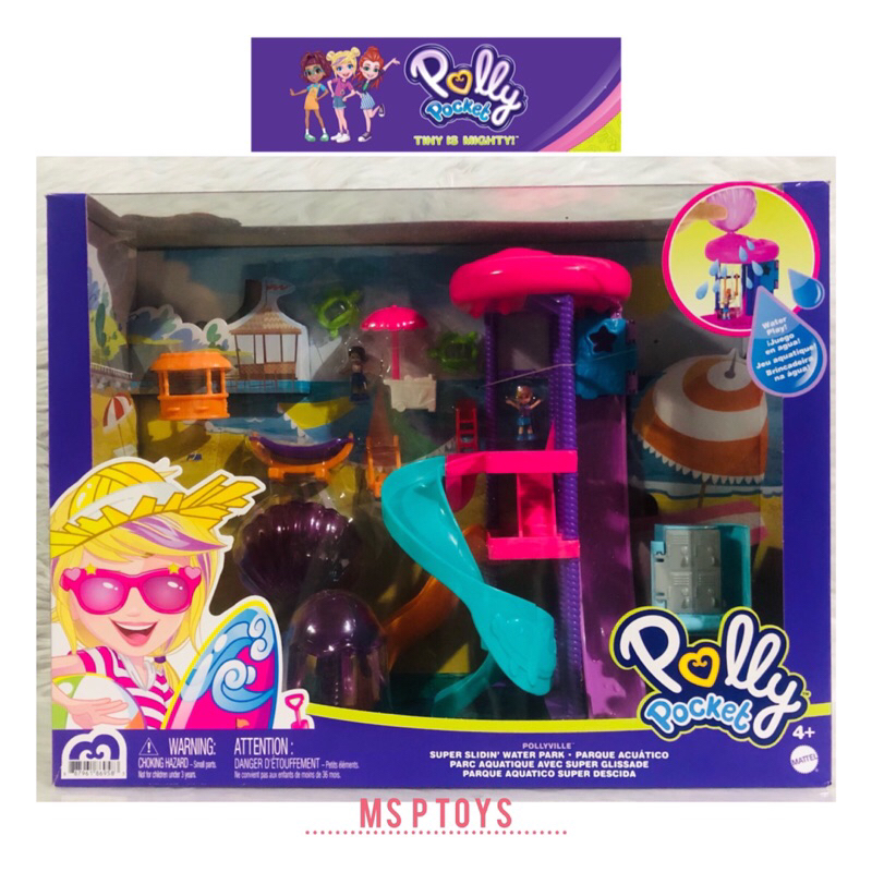 POLLY POCKET - Pollyville Super Slidin Water Park Playset | Shopee ...