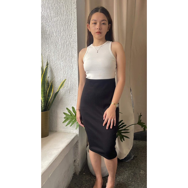 Cee Vee- Midi Skirt without slit|Good Quality|Affordable|Murang Skirt ...