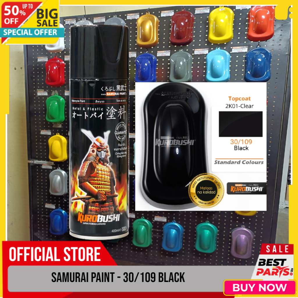 SAMURAI PAINT 30/109 Glossy Black 400ml | Shopee Philippines