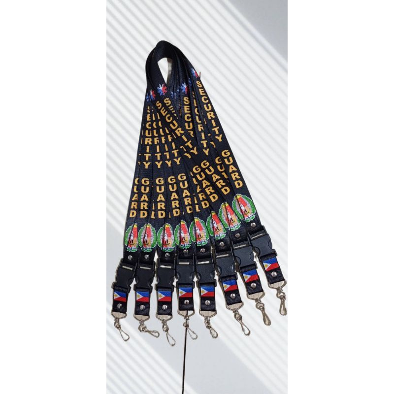 SECURITY GUARD ID LACE LANYARD/YELLOW TEXT | Shopee Philippines