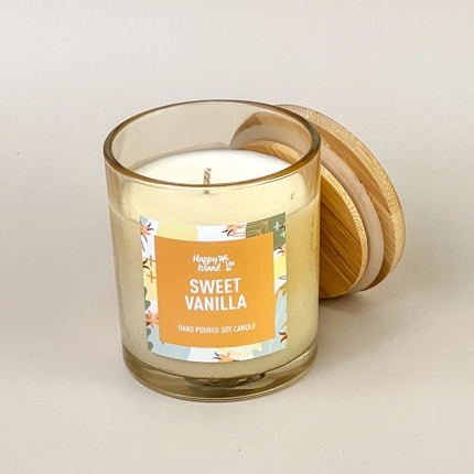 Happy Island Sweet Vanilla Scented Soy Candle | Shopee Philippines