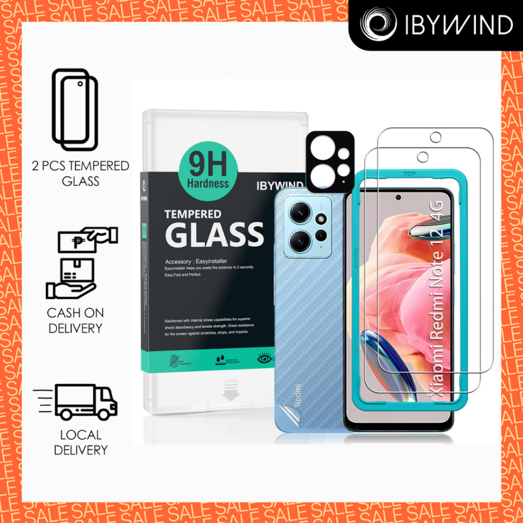 Ibywind Xiaomi Redmi Note 12 4G/5G [2PCS Pack]Tempered Glass Screen ...