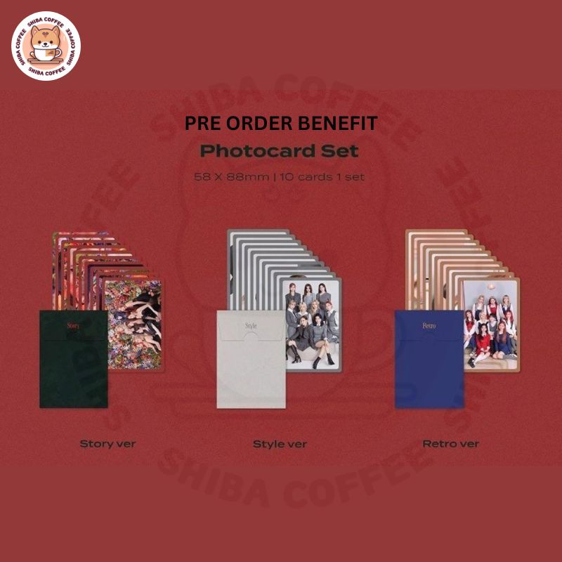 TWICE Eyes Wide Open POB PC Set Pre Order Benefit Photocard Story Style Retro Version | Shopee ...