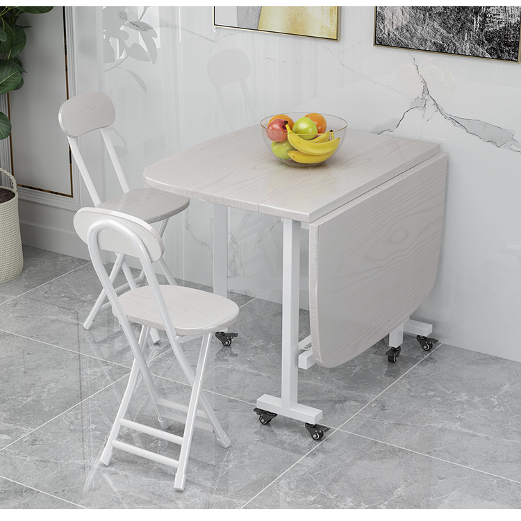 Folding Dining Table With Wheels Movable Foldable Table Desk Foldable ...