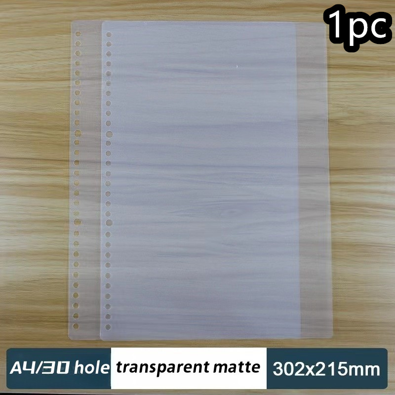 binder Loose plastic face PP frosted sheet transparent film notebook A5 ...