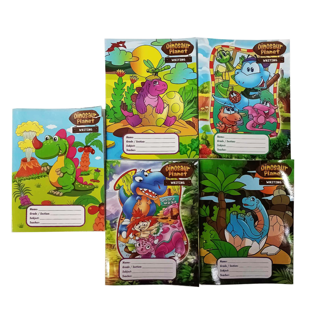 ADV Writing Notebook Dino assorted design red and blue lines | Shopee ...