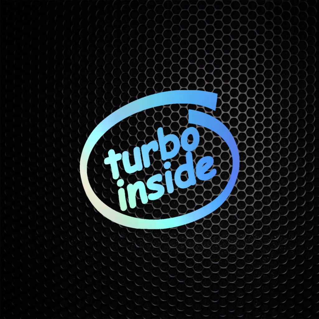 Turbo Inside WATERPROOF STICKER VINYL decal for phone, mug, motor, car ...