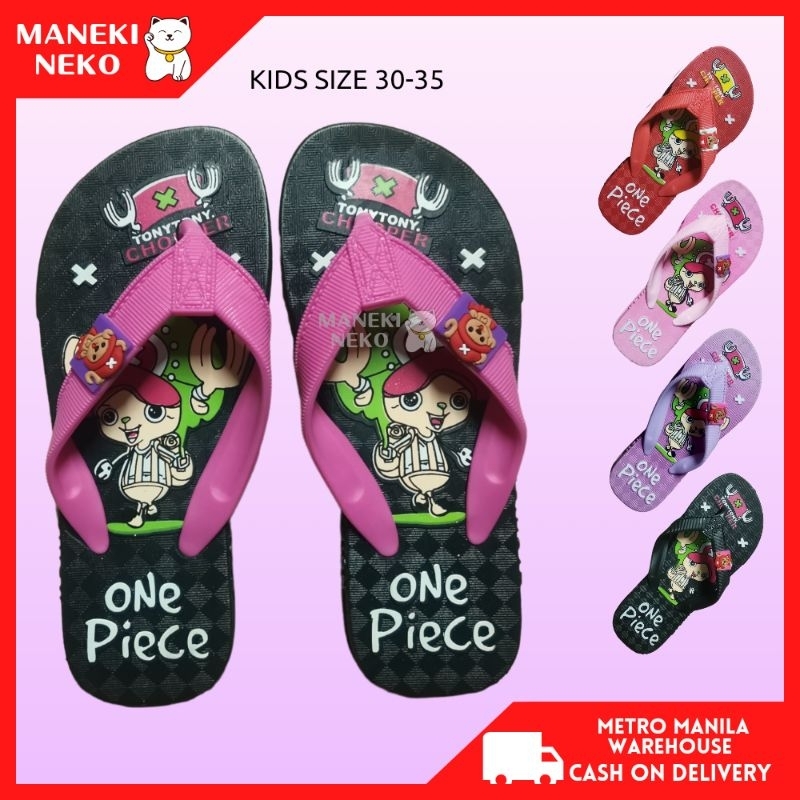 Chopper Onepiece Anime Inspired Flip Flops Slippers for Kids | Shopee ...
