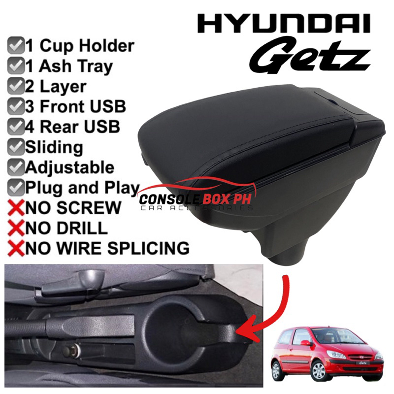 Hyundai Getz Armrest Console Box | Shopee Philippines