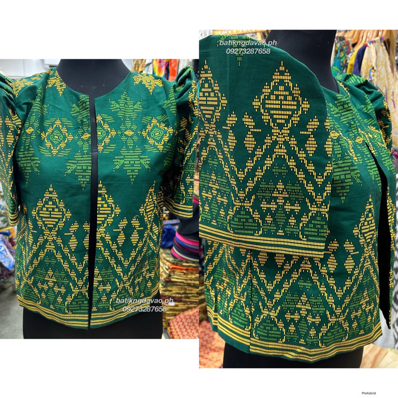 QUALITY Davao Batik Filipiniana Blazer Blouse Bolero Dress large-XXL ...